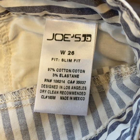 Joe's Jeans | Jeans | Joes Jeans Bluish Grey Striped Cotton Skinny ...